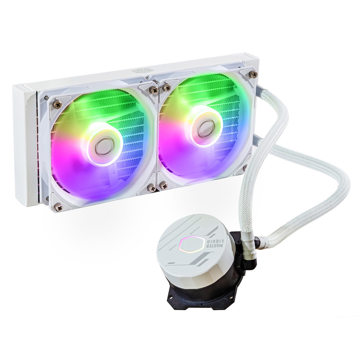 Cooler Master MasterLiquid 240L Core ARGB White Liquid Cooler (MLW-D24M ...