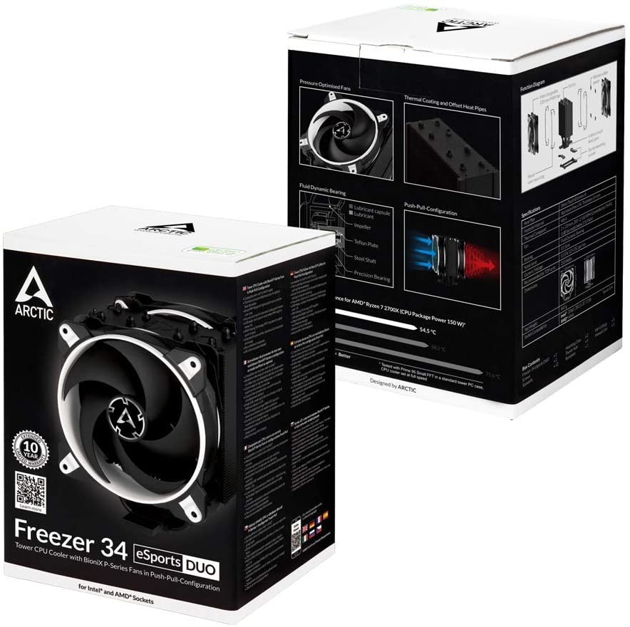 Arctic Freezer 34 eSports DUO - White - CPU COOLER - Terrabytenet